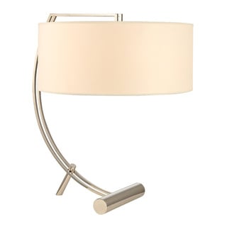 Hudson Valley Deyo 2-light Polished Nickel Table Lamp, Cream - Bed Bath ...