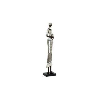 Polystone 17-inch High x 4-inch Wide African Lady Sculpture - Bed Bath ...