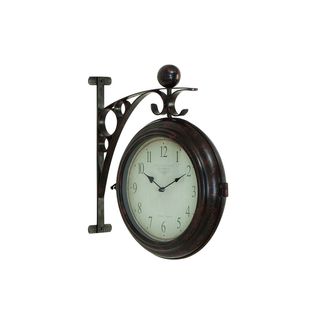 Metal 16-inch x 14-inch 2-Sided Wall Clock - Bed Bath & Beyond - 12175494