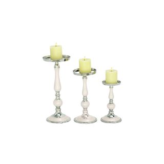 Aluminum 9-inch, 12-inch, and 15-inch High Candle Holders (Set of 3 ...