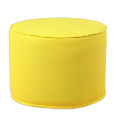 Duck Yellow Round Corded Ottoman - Overstock - 12176405