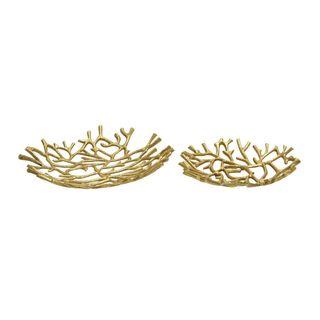 Aluminum 17-inch and 13-inch Deco Bowls (Set of 2) - Bed Bath & Beyond ...