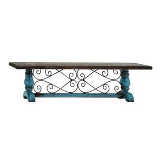 Blue/Green/Brown Wood and Metal Wall Shelf (32-inch x 8-inch) - Bed ...