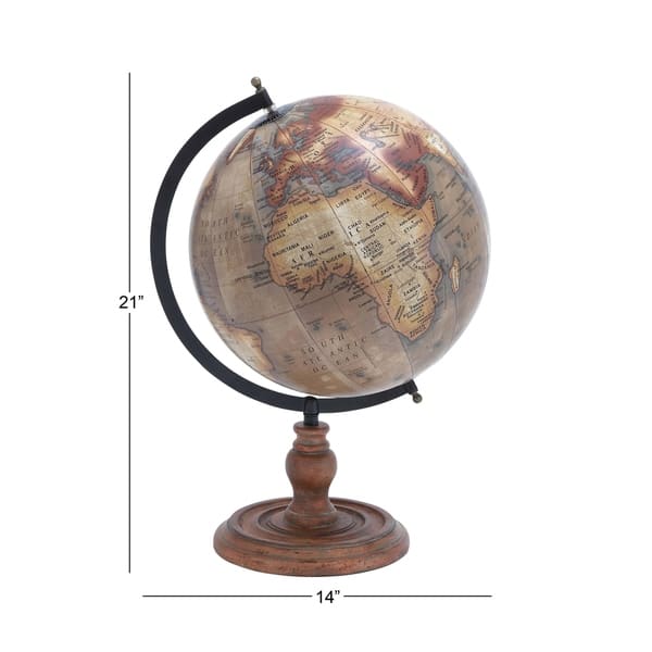 Iron and Wood Tilted World Globe - Bed Bath & Beyond - 12177806
