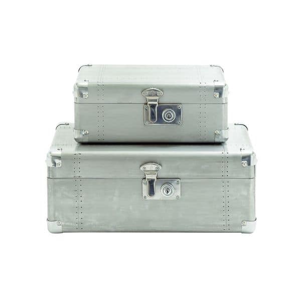 Wood/Aluminum 16-inch and 12-inch Cases (Set of 2) - Bed Bath & Beyond ...