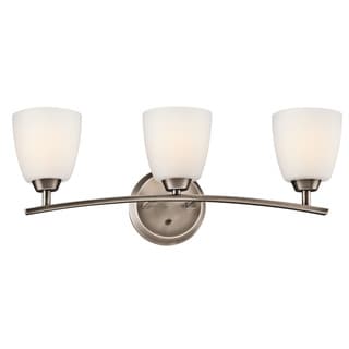 Gracewood Hollow Fenni Collection 3-light Brushed Pewter Bath/Vanity ...