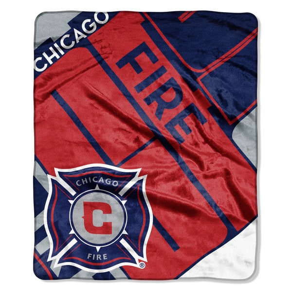 MLS 070 Chicago Fire Scramble Raschel Throw - Multi - Bed Bath & Beyond ...