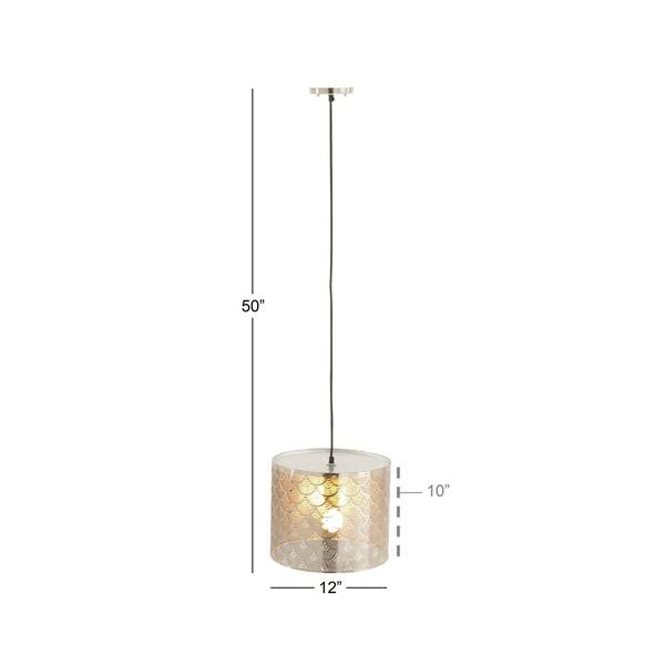 Modern 50 x 12 Inch Pendant Light with Cutout Fan Design by Studio 350 ...