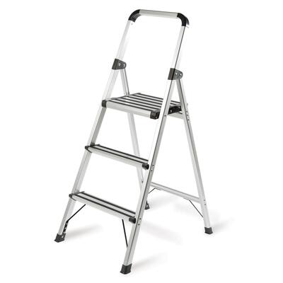 Brush Ultra Light 3-Step Aluminum Ladder - Overstock - 12187857