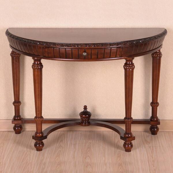 International Caravan Windsor Hand-carved Half-moon Spindle Base Wood ...