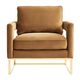 Avery Cognac Velvet Chair - Bed Bath & Beyond - 12191366