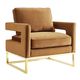 Avery Cognac Velvet Chair - Bed Bath & Beyond - 12191366