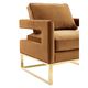 Avery Cognac Velvet Chair - Bed Bath & Beyond - 12191366