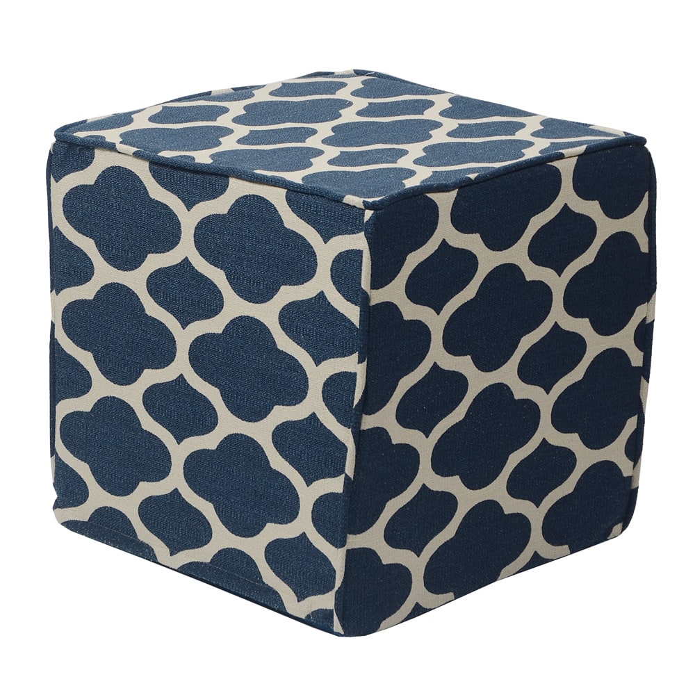 Strathmore Ocean 17-inch Square Corded Foam Ottoman - Overstock - 12202376