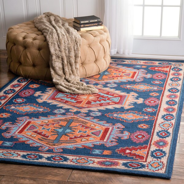 nuLOOM Handmade Tribal Geometric Multi Rug (7'6 x 9'6) - Free Shipping ... nuLOOM Handmade Tribal Geometric Multi Rug (7'6 x 9'6) - Free Shipping ...