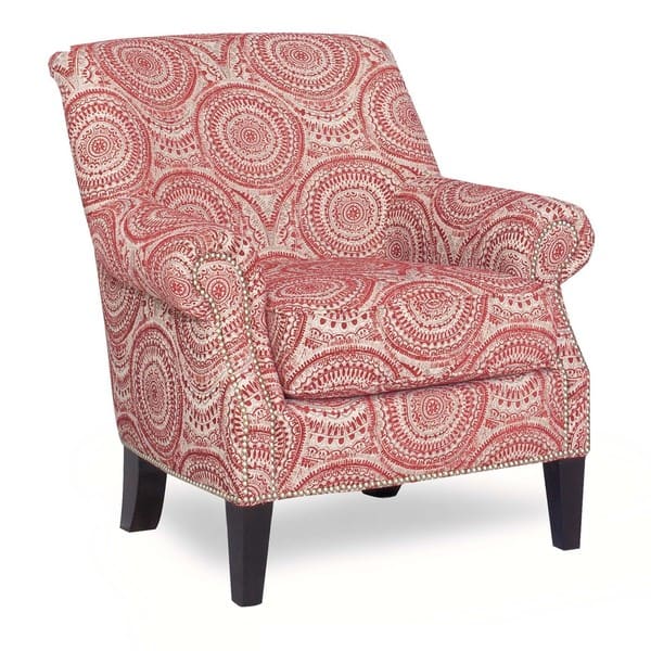 Payton Red Medallion Print Accent Chair - Bed Bath & Beyond - 12205329