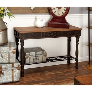 Traditional 30 x 42 Inch Wood And Metal Console Table by Studio 350 ...