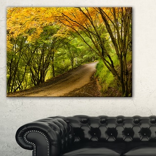 Country Lane in Green Forest - Extra Large Wall Art Landscape - Bed ...