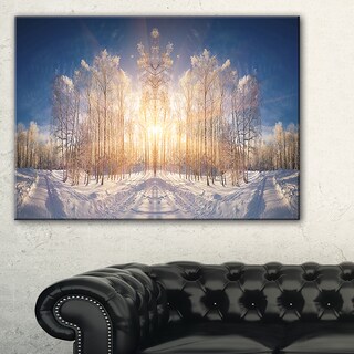Horizontally Flipped Winter Land - Landscape Wall Art Canvas Print ...