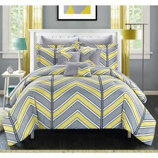 Chic Home Roxy Yellow 10-Piece Bed in a Bag with Sheet Set - Bed Bath ...