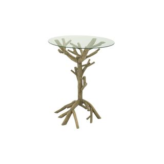Wood Glass Accent Table (24 inches wide x 30 inches high) - Bed Bath ...