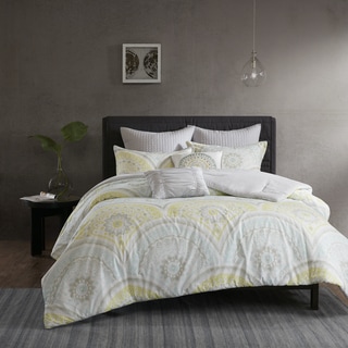 Carson Carrington Oslo Yellow Cotton Printed 7-piece Comforter Set ...