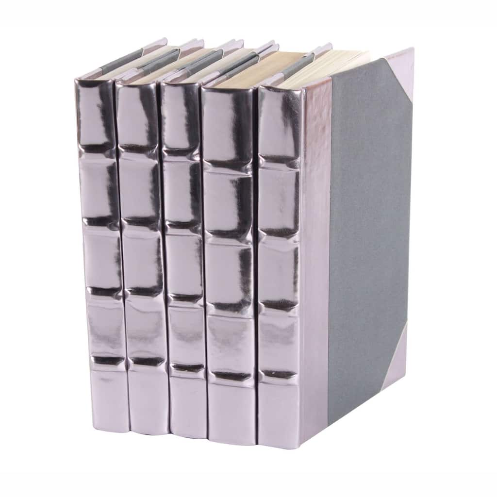 Metallic Book Collection - Lilac, S/5 - Overstock - 12225410