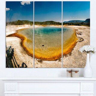Yellowstone Heat Pool Panorama - Landscape Print Wall Artwork - Blue ...