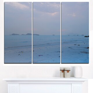 Light Blue Sunset at Lung Kwu Tan Beach - Landscape Artwork Print on ...