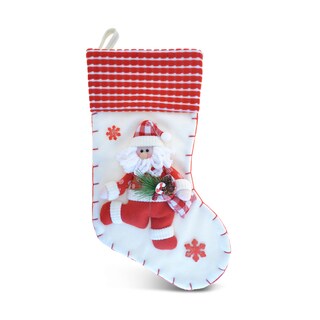 Puzzled Classic Red Santa Stocking - Bed Bath & Beyond - 12247025