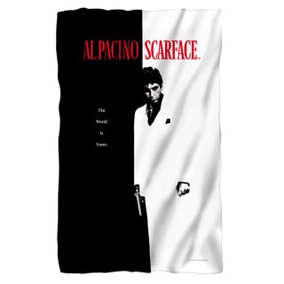 Scarface/Poster Fleece Blanket in White - Bed Bath & Beyond - 12251386