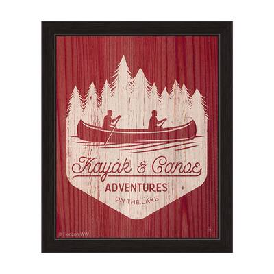'Kayak and Canoe Adventures - Warm' Framed Graphic Wall Art - Overstock ...