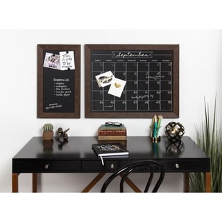 DesignOvation Beatrice Framed Magnetic Chalkboard Monthly Calendar ...