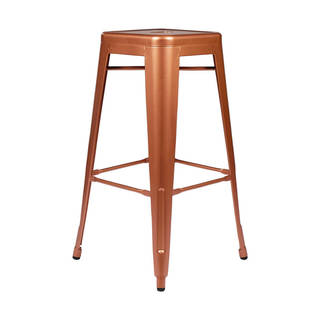 Metal Counter-height Copper Bar Stool - Bed Bath & Beyond - 12273422