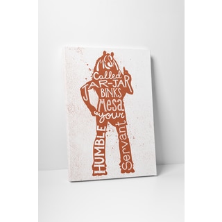 Jackie Star Wars Quotes 'Jar Jar Binks' Gallery Wrapped Canvas Wall Art ...