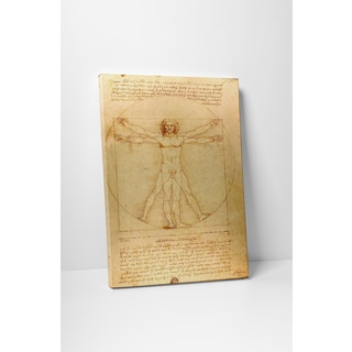 Classic Masters Leonardo Da Vinci 'Vitruvian Man' Gallery Wrapped ...