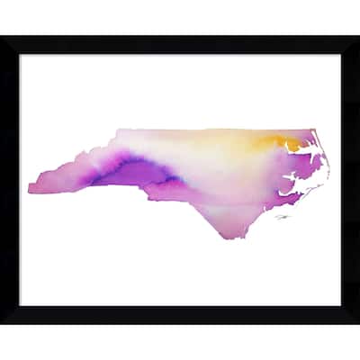 Framed Art Print 'North Carolina State Watercolor' by Jessica Durrant ...