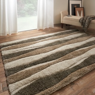 Alexander Home Julian Mid-century Modern Wave Shag Area Rug - Bed Bath ...