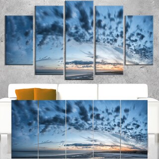 Manych Rissua Lake Panorama - Landscape Artwork Print on Canvas - Blue ...