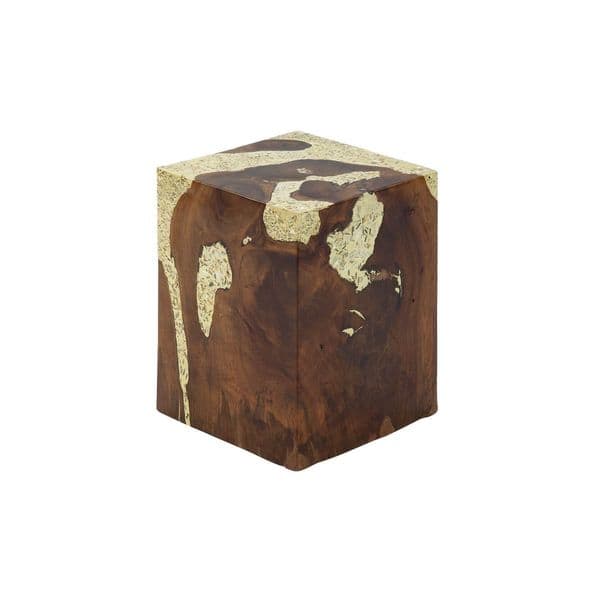 Teak Resin 16-inches High x 12-inches Wide Mop Stool - Bed Bath ...