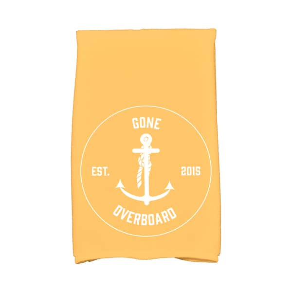 18 x 30-inch Gone Overboard Word Print Kitchen Towel - Bed Bath ...