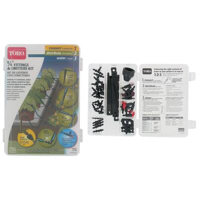 Toro 53790 1/4-inch Blue Stripe Drip Fitting & Emitter Kit - Overstock ...