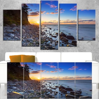 Baltic Sea and Orlowo Cliff at Sunrise - Seashore Canvas Wall Artwork ...