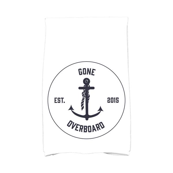 18 x 30-inch Gone Overboard Word Print Hand Towel - Bed Bath & Beyond ...