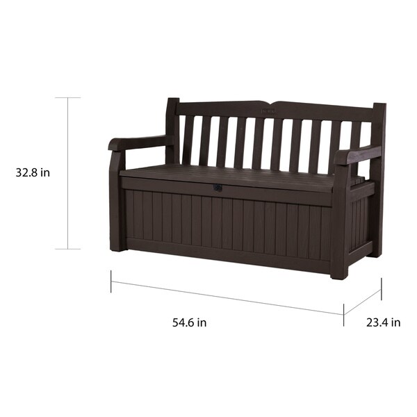 Keter Eden 70 Gallon Resin Elegant Outdoor Storage Deck Box and Bench Organizer With Spacious Seating Brown Bed Bath Beyond 12314109