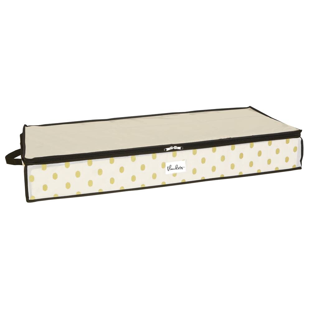 The Macbeth Collection White/Gold Non-woven Under-the-bed Storage Bag ...