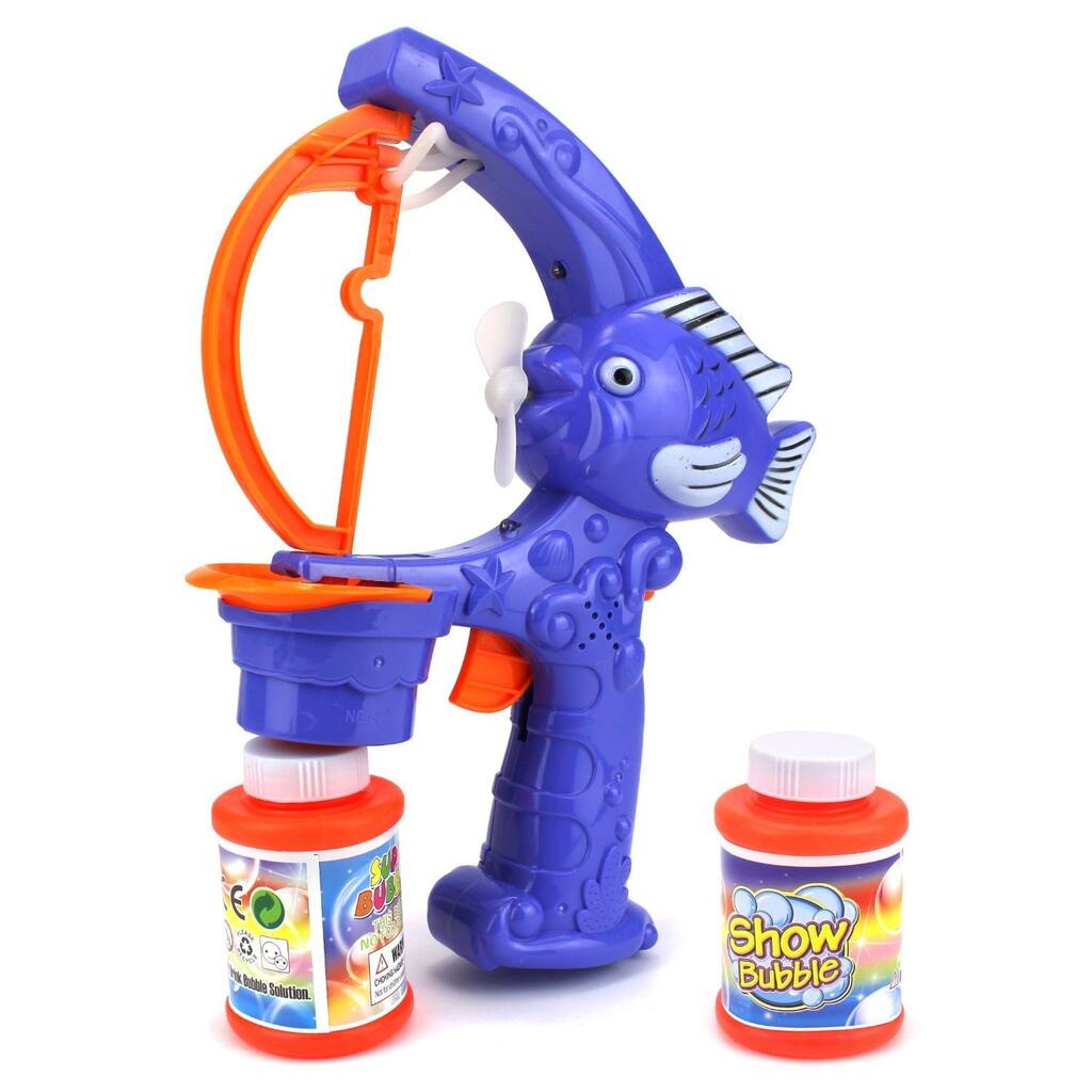Velocity Toys Cool Cartoon Blue Super Fish Battery-operated Toy Bubble ...