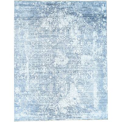 Hand-Knotted wool/ silk Persian Design Oversize Rug (11'10x15'1 ...