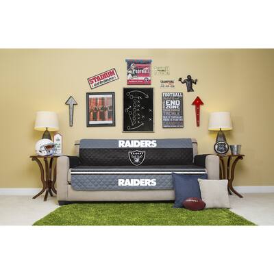 Licensed NFLOakland Raiders Sofa Protector - Overstock - 12343200