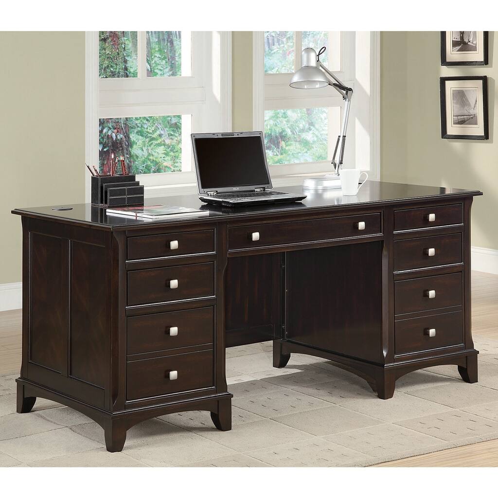 Coaster Company Espresso Brown File Cabinet Desk - Overstock - 12344873